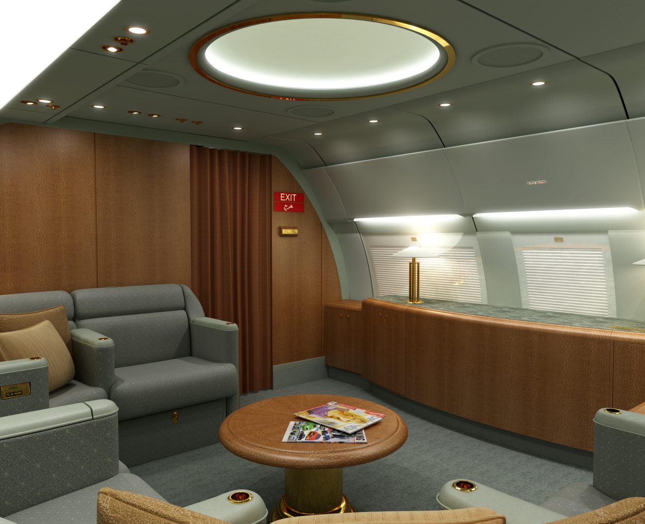 Aircraft Interior 3D Model | Plane Interior 3D Model Rendering